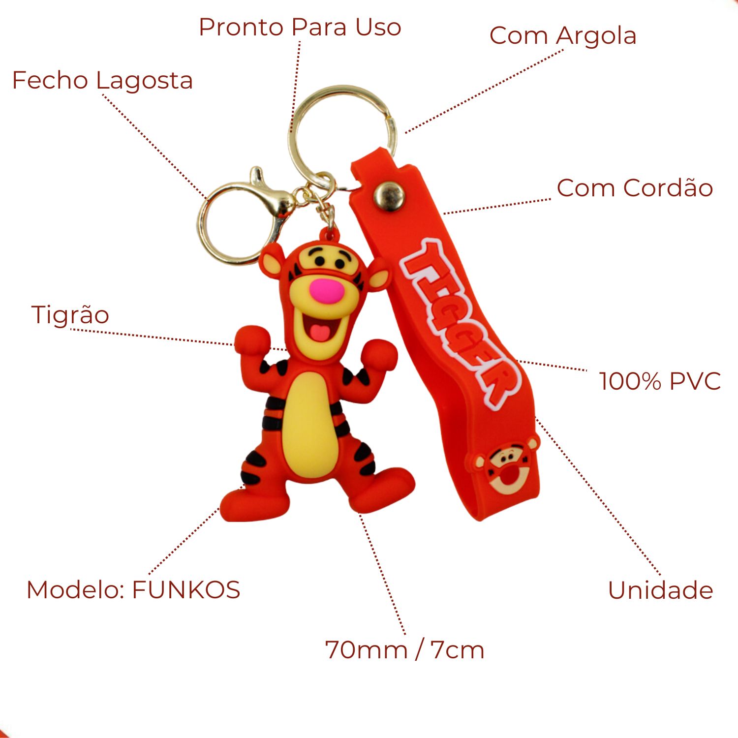 CHAVEIRO COM ALÇA TIGRÃO EM PVC UNIDADE