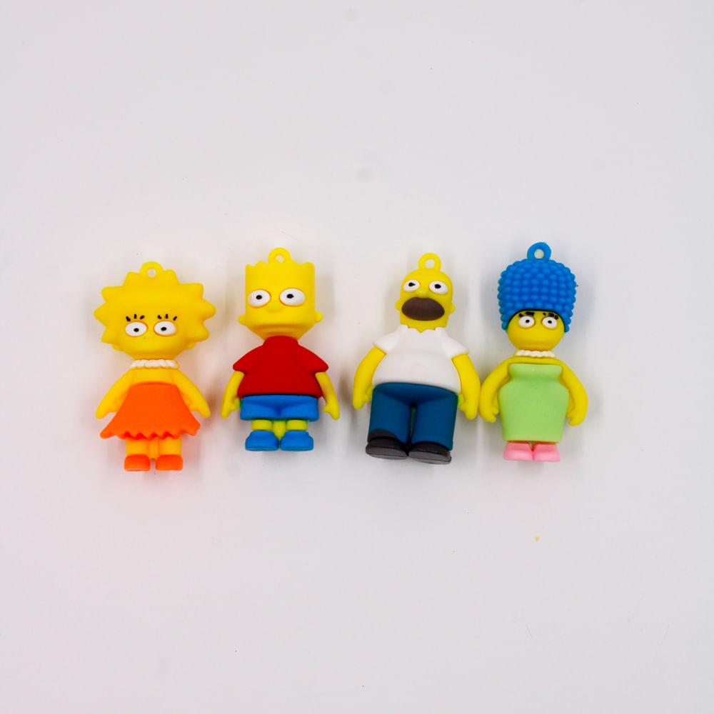 PINGENTE FAMILIA SIMPSONS EM PVC COM 12 PEÇAS