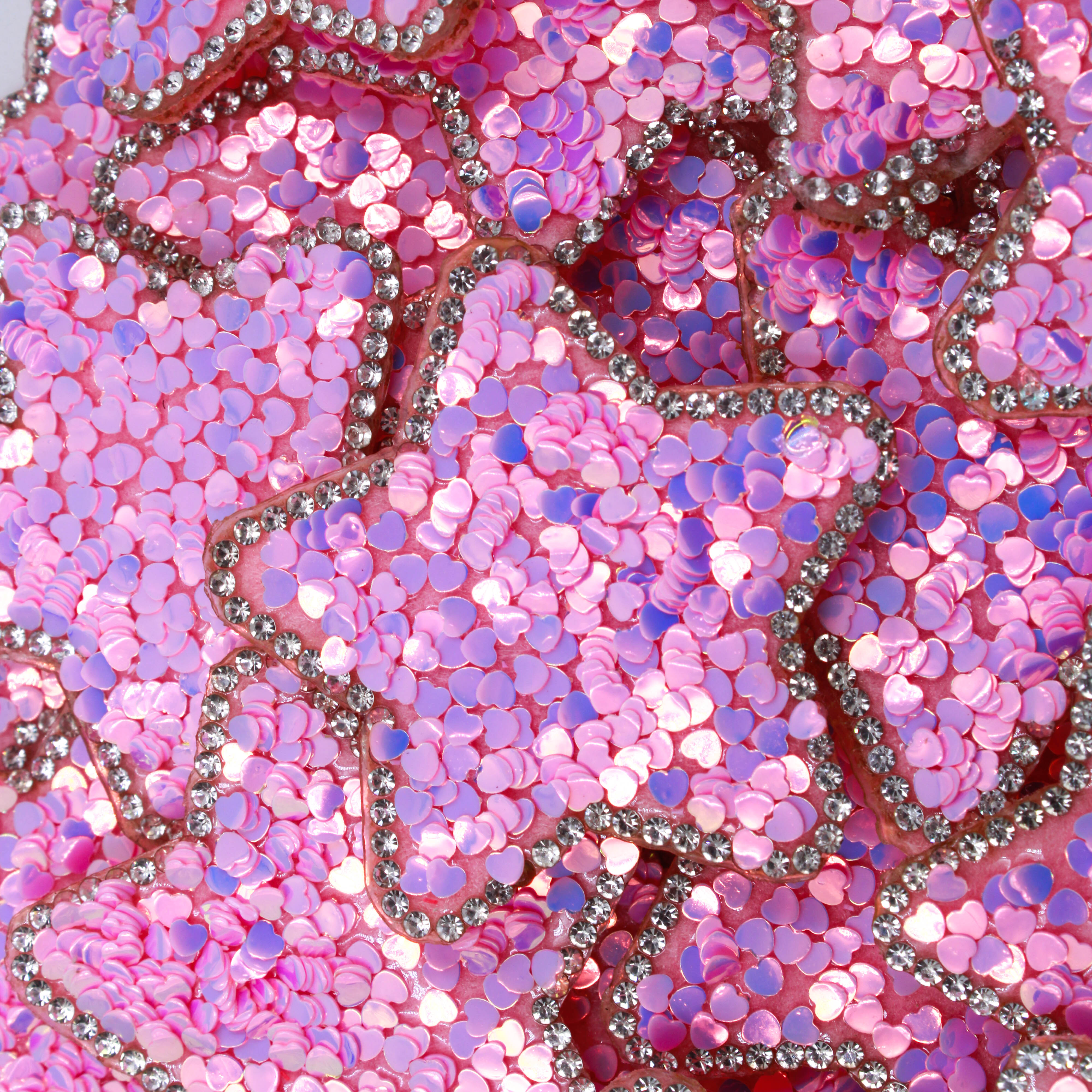 Aplique Estrela com Granulado e Strass 48mm em EVA - Kit com 10 Peças