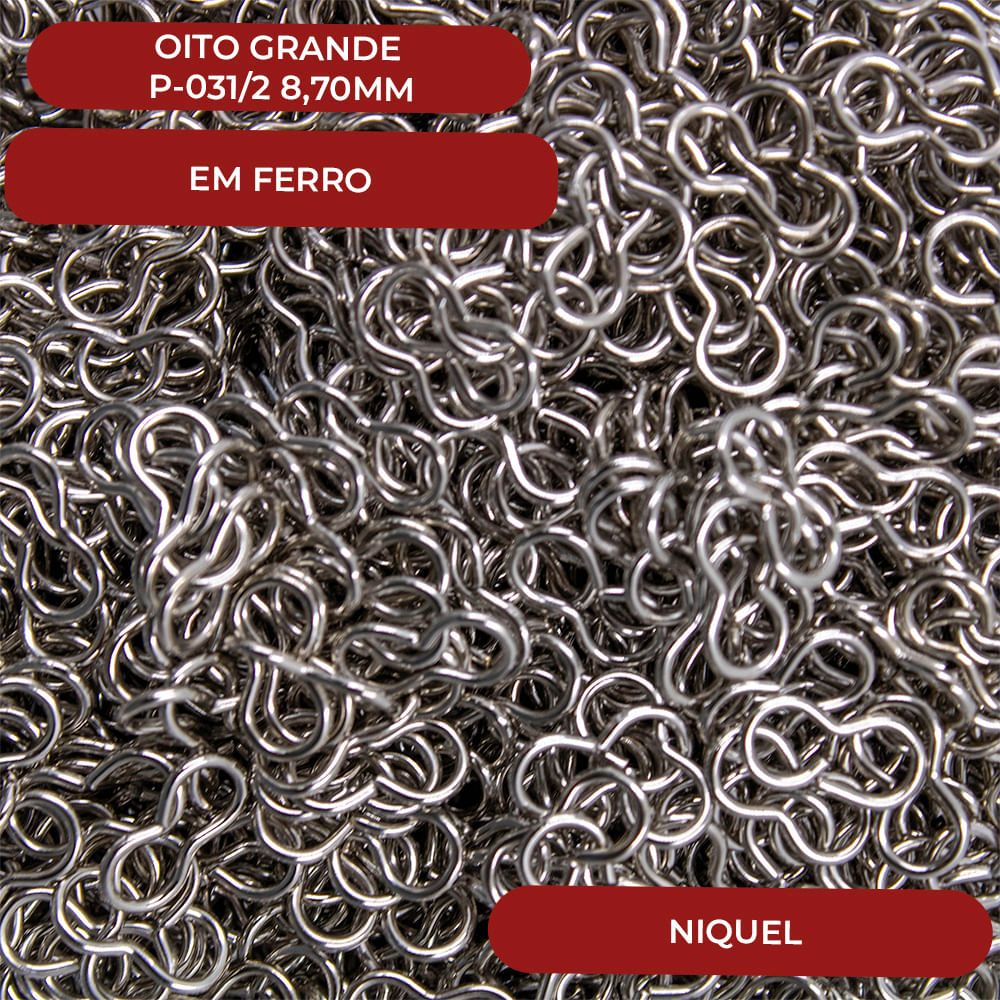 OITO GRANDE P-031/2 8,70MM EM FERRO COM 250G
