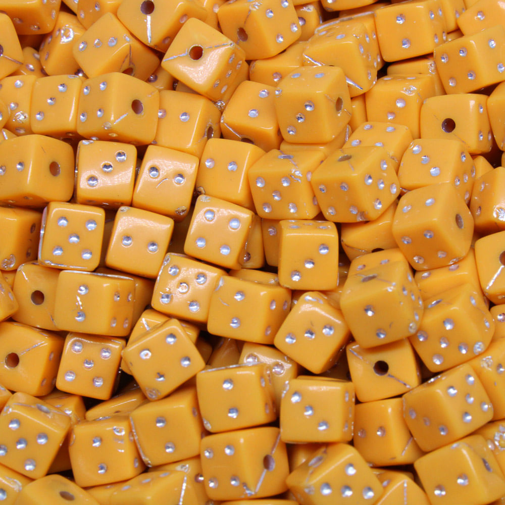 DADO COM STRASS 06MM EM PLASTICO COM 500GR - Ladeira Bijuterias agora é ...