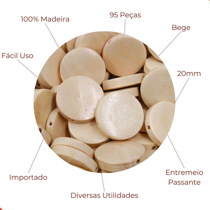PASTILHA DE MADEIRA 20MM COM 200 PEÇAS