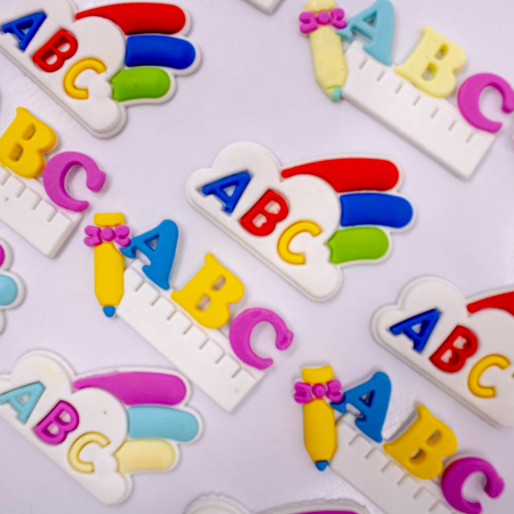 KIT APLIQUE ABC INFANTIL EMBORRACHADO COM 50 PEÇAS