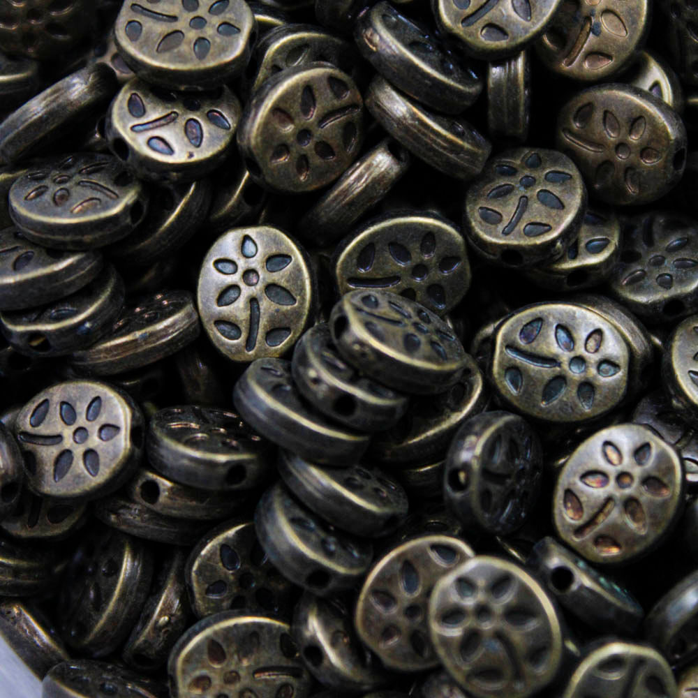 OVAL ACHATADO FLORAL ABS 8X7MM 250G